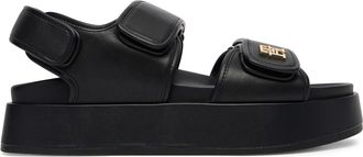 Tommy Hilfiger Sandalen Tommy Hilfiger Leather Sporty Platform Sandal FW0FW09119 Schwarz