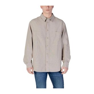 Calvin Klein Jeans Homme, Chemises, Gris, Taille: M Chemise &agrave; Manches Longues en Coton R&eacute;g&eacute;n&eacute;r&eacute;