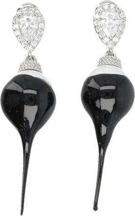 Ottolinger Ohrringe - Black Dipped Pearl Drop Earrings - Gr. unisize - in Schwarz - f&uuml;r Damen