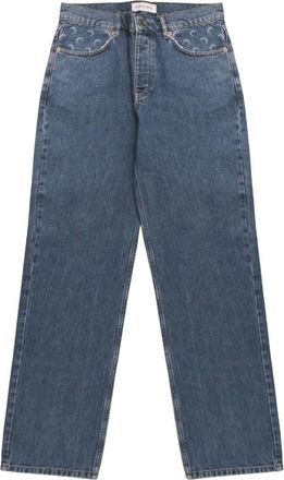Marine Serre Homme, Jeans, Bleu, Taille: S Moon Laser Denim Jeans droits