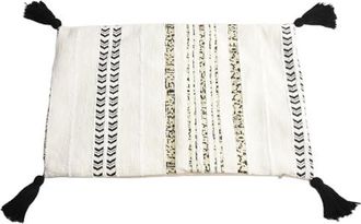 Generic Housse de coussin d&eacute;corative en chenille pour canap&eacute; et terrasse, &eacute;l&eacute;gante et confortable, 1 pi&egrave;ce, 30 x 50 cm, blanc