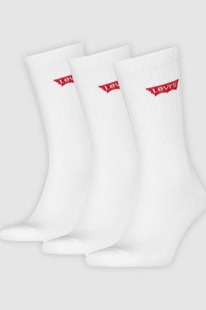 Levi's Chaussettes De Sport Standard Batwing Lot De 3 - Homme - Blanc / White - 35