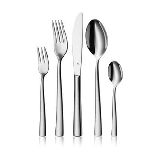 WMF Philadelphia Besteck Set 12 Personen, Besteck 60 teilig, Monobloc-Messer, Cromargan Edelstahl poliert, glänzend, spülmaschinengeeignet