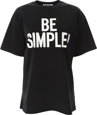 Moschino Femme, Tops, Noir, Taille: 38 FR Be Simple Oversize Tshirt
