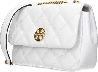 Tory Burch Leather Shoulder Bag - White