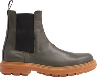 8 by YOOX RUBBER LEATHER CHELSEA BOOT