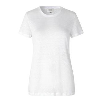 Second Female Melierter Leinen-Tee - - Tops - Damen - Wei&szlig; - XL