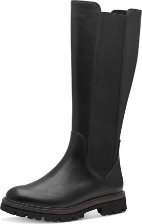 Marco Tozzi Damen Hohe Stiefel ohne Absatz Vegan Flach, Schwarz (Black), 37 EU