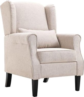 vidaXL Sessel Beige Stoff Vidaxl