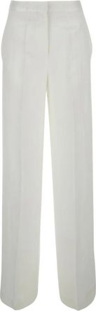 Semicouture Femme, Pantalons, Blanc, Taille: 38 FR Pantalon Droit &agrave; Pli Marqu&eacute;