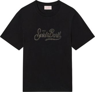 MC2 Saint Barth Femme, Tops, Noir, Taille: 42 FR T-shirt Emilie en coton