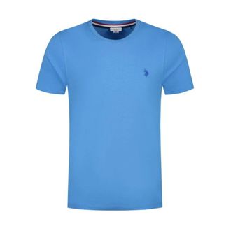 U.S.Polo Association Cotton Logo T-Shirt - - Tops - Herren - Blau - 3XL
