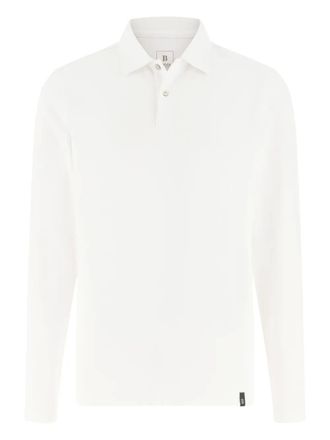 Boggi Milano piqu&eacute; appliqu&eacute; polo shirt - Wei&szlig;