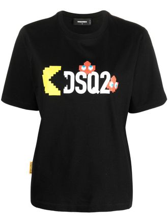 Dsquared2 t-shirt en coton &agrave; imprim&eacute; Pac Man - Noir
