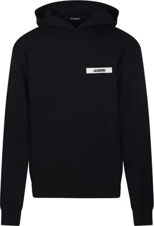 Jacquemus Homme, Sweatshirts et sweats &agrave; capuche, Noir, Taille: L Sweat &agrave; Capuche Gros Grain Noir