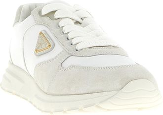 Prada Womens White Polyamide Low Top Sneakers