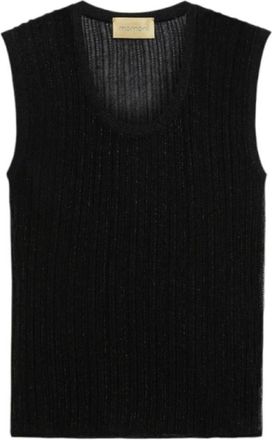 Momoni Femme, Tops, Noir, Taille: 38 FR Top Tricot Takoda