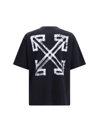 Off-white Mens Motion Arrow Skate T-Shirt Black Cotton T-Shirts And Polos