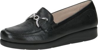 Caprice Damen Slipper aus Leder mit Keilabsatz, Schwarz (Black Nappa), 41 EU