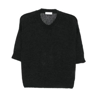 Roberto Collina Damen, Strickwaren, Schwarzk, SGr&ouml;&szlig;e