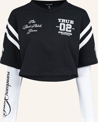 True Religion Langarmshirt Crystal schwarz