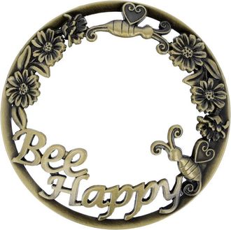 EXCLUSIVE Candle Topper/JAR Topper LID BEE Happy Brushed Bronze