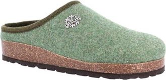 GrÜnland Grunland Sara CB0169 Chaussons Femme Plantaire Feutre Laine Gris, vert, 39 EU