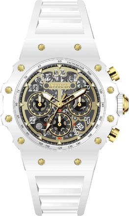Invicta Racing 69649 Herrenuhr - Quarzwerk - Acryl mit goldenem Zifferblatt - 43 mm