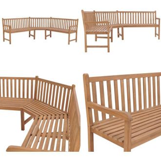 vidaXL Vidaxl - Garten-Eckbank 185x185x90 cm Massivholz Teak - Gartenbank - Teakholz Gartenbank - Outdoor Bank - Esszimmergarnitur - Balkonm&ouml;beln - Home &
