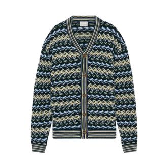 Dr&ocirc;le de Monsieur Cardigan boutonn&eacute; - Homme - Pulls - Bleu - Taille: M