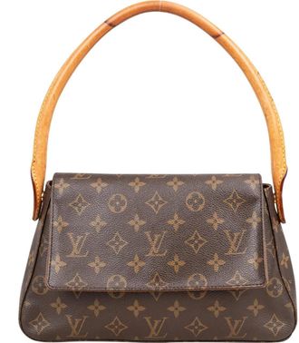 Louis Vuitton Crossbody Bags - Louis Vuitton Canvas Monogram Looping PM Handbag - Gr. unisize - in Braun - f&uuml;r Damen