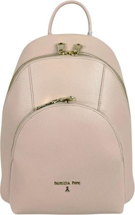 Patrizia Pepe Femme, Sacs, Beige, Taille: ONE Size Zaino 2 Zip Backpack