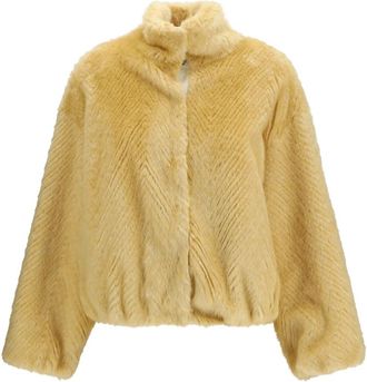 Forte_Forte Chevron Kunstpelz-Bomberjacke - - Jackets - Damen - Gelb - S