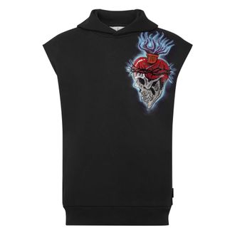 Philipp Plein Sleeveless Hoodie Sweatshirt Love Tattoo - - Sweatshirts & Hoodies - Herren - Schwarzk - 4XL