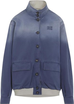 Miu Miu Old Washed Twill Blouson - - Jackets - Damen - Blau - S