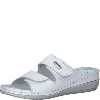 Tamaris Damen Hausschuhe Slipper Leder Keilabsatz; WHITE LEATHER/wei&szlig;; 37 EU