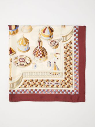 Ferragamo Seidentuch FERRAGAMO Damen Farbe Burgunderrot