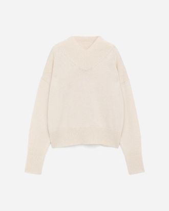 Arket Wollpullover Mit V-Ausschnitt -Wei&szlig;