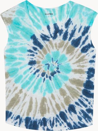 Kujten Top col V sans manche lin - Top Karol Sunny