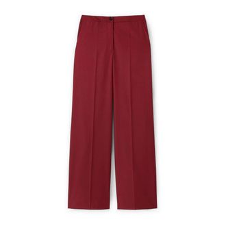 Motivi Wide Leg Pants - - Trousers - Damen - Rot - 2XS