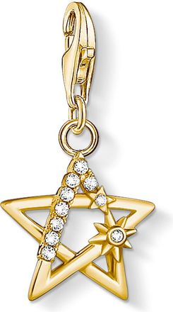 Thomas Sabo Thomas Sabo Damen Charm-Anhänger Stern mit Steinen Charm Club 925 Sterling Silber