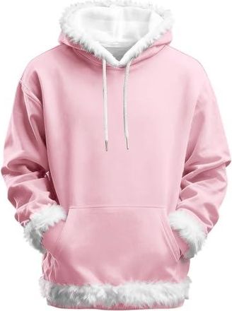 Generic Sweat à capuche en polaire pour homme, manteau moelleux confortable pour hommes et femmes, automne hiver, couleur unie, manteau décontracté pour la vi