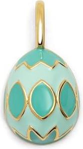 Singularu Charm Easter Egg Blue. Laiton avec un bain dor 18 carats et &eacute;mail. Bijoux pour femme