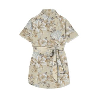 MC2 Saint Barth Blumige Leinen Tunika Kleid - - Blouses & Shirts - Damen - Mehrfarbig - L