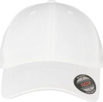 Flexfit Unisex-Adult Alpha Shape Baseball Cap, White, S/M