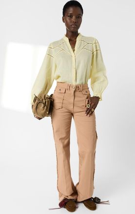 Gerard Darel Chemise fine &agrave; broderies - CRISTEL - Jaune