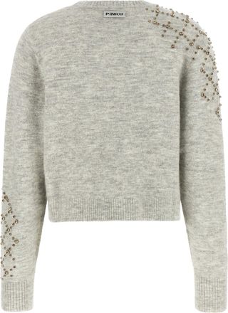 Pinko Rhinestone-Embellished Sweater - Beige