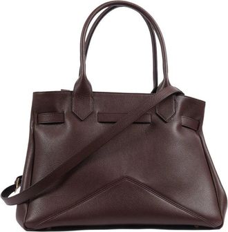 Ballantyne Calf Leather with Buckle Detail Tote Bag - Brown