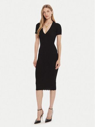 Elisabetta Franchi Strickkleid AM-53S-51E2 Schwarz Slim Fit