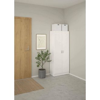 Dmora Dmora - Armoire, couleur blanche, 69,2 x 170,4 x 34,6 cm, avec emballage renforc&eacute;